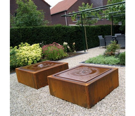 Veľké corten fontány | Imponujúce vodné prvky